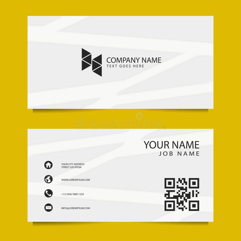 Business Card Template with White Background. Stock Vector ...