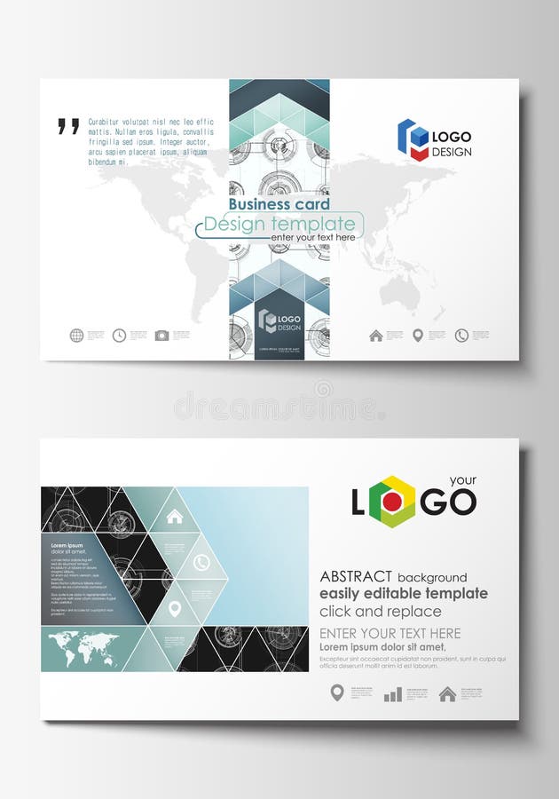 Business Card Templates. Easy Editable Layouts, Flat Style Template ...