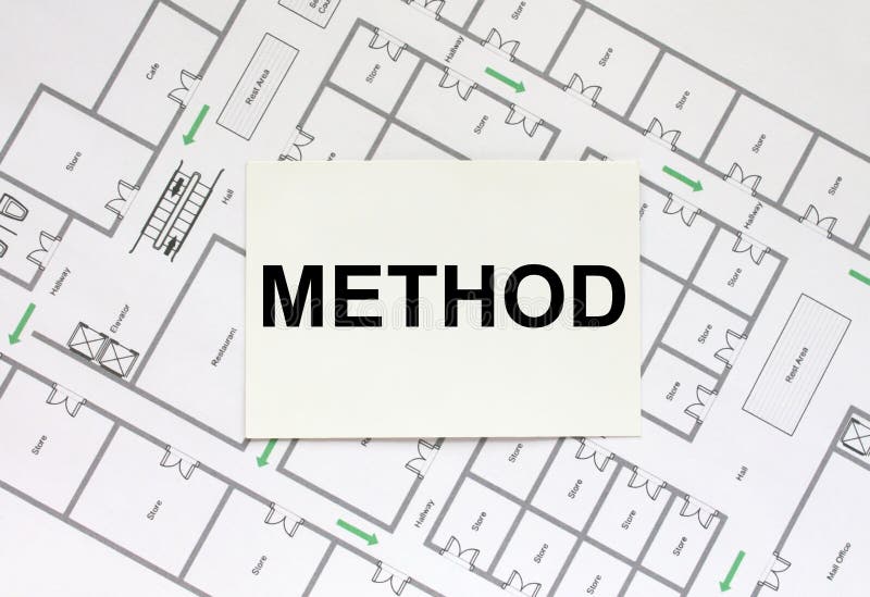 Business Card with Text Method on a Construction Drawing Stock Photo ...