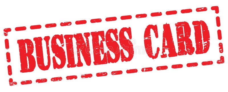 BUSINESS CARD Text Written on Red Stamp Sign Stock Illustration ...
