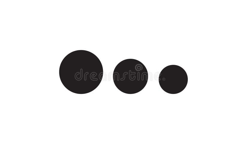 Business Card with Three Dots of Different Sizes Stock Illustration ...