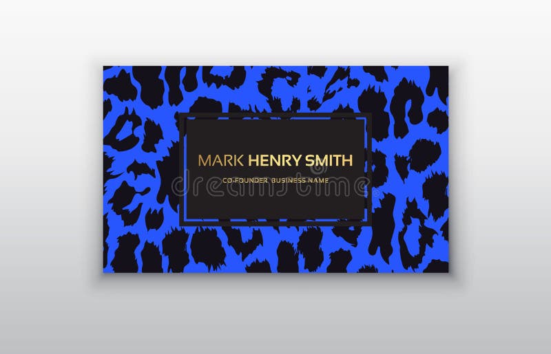 Business Card Trendy Leopard Pattern. Stock Vector - Illustration of ...