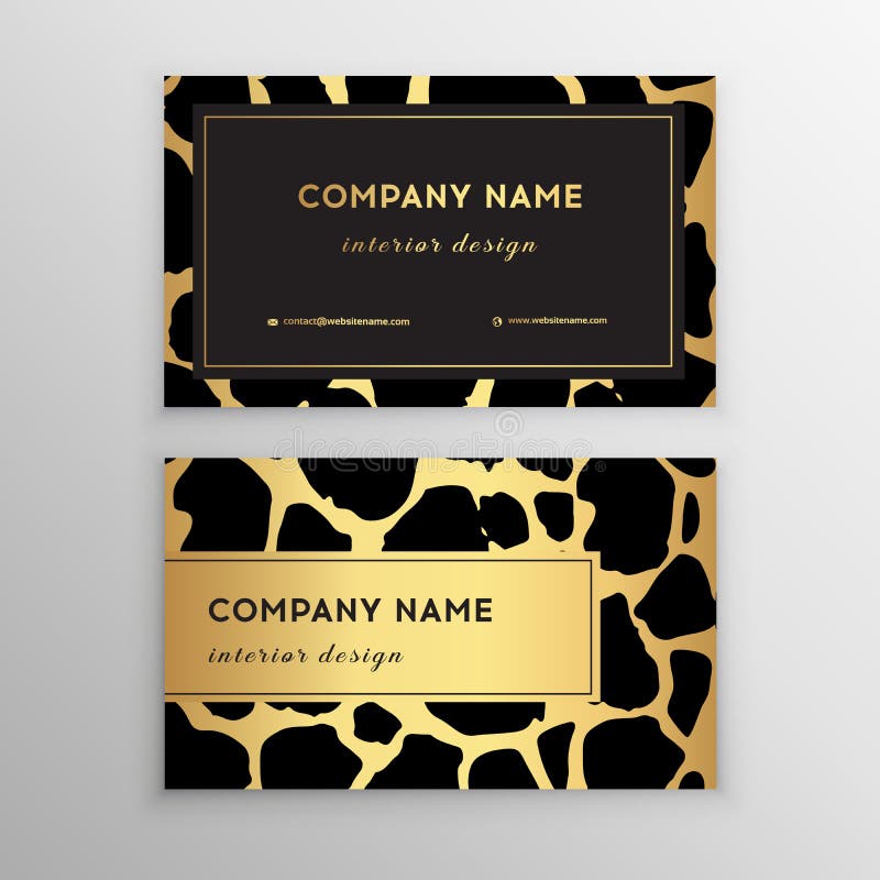 Business Card Trendy Leopard Pattern. Wild Animals Business Card Stock ...