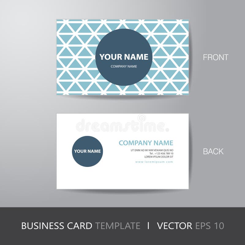 Business Card Triangle Abstract Background Design Layout Templat Stock ...