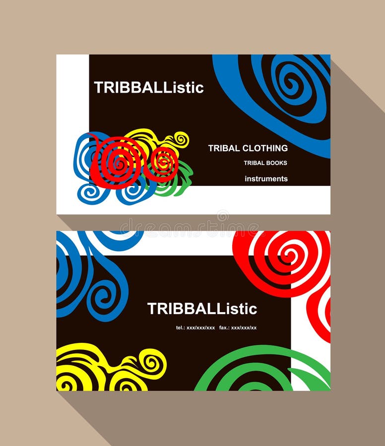 Business card stock vector. Illustration of green, tribal - 79150854