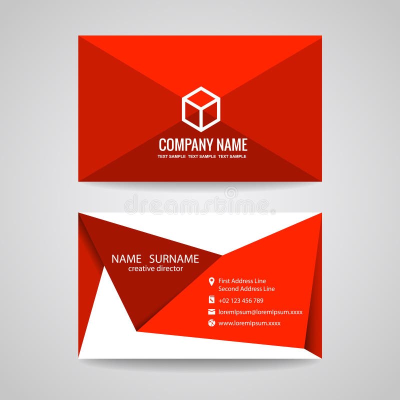 Blue Triangle Corporate Business Card, Name Card Template ,horizontal ...