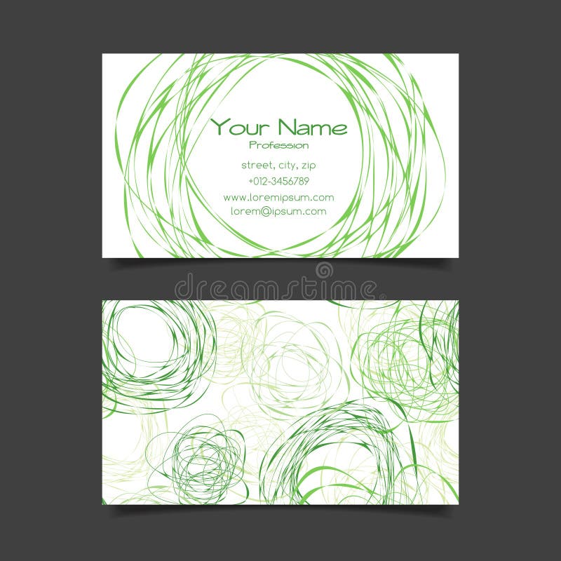 Vector Template Watercolor Business Cards Stock Vector - Illustration ...