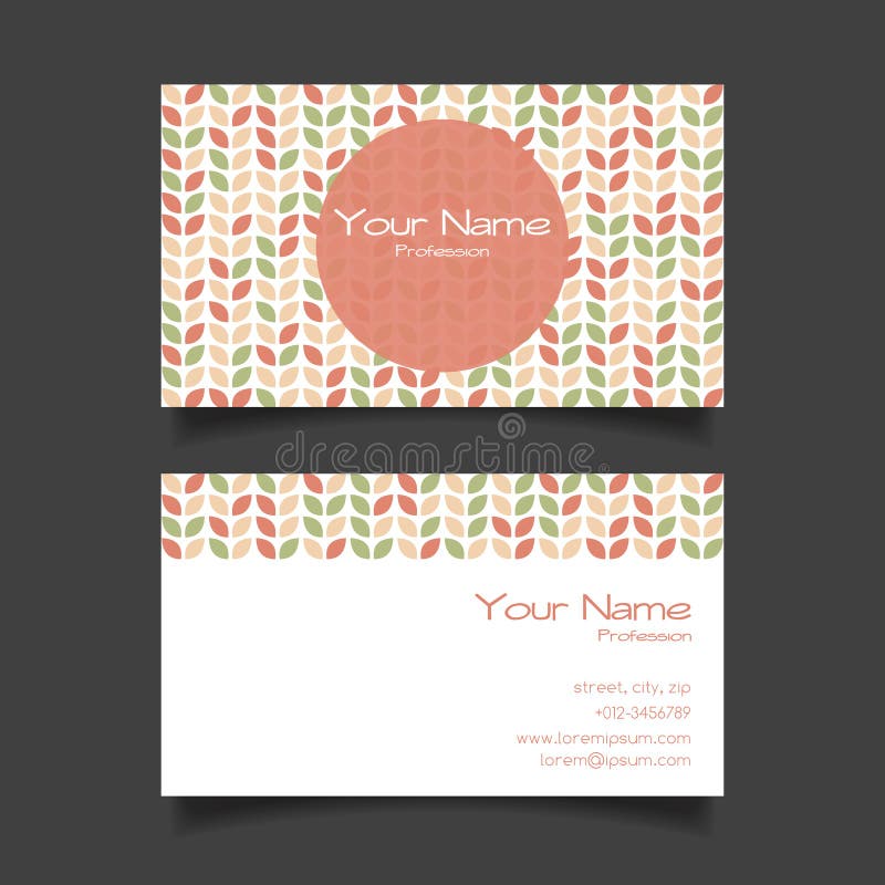 Business Card Vector Template Stock Vector - Illustration of fashion ...