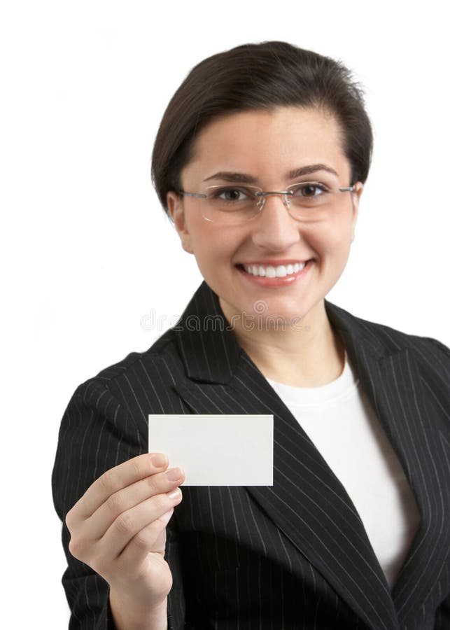 Business Card Woman stock image. Image of businesswoman - 7997153