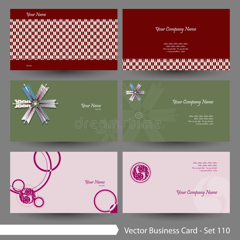 Set of 6 Japanese Theme Business Card Templates with Japanese ...