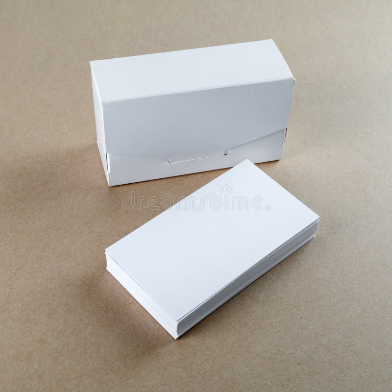 Business Cards and a Box for Them Stock Image - Image of packing ...