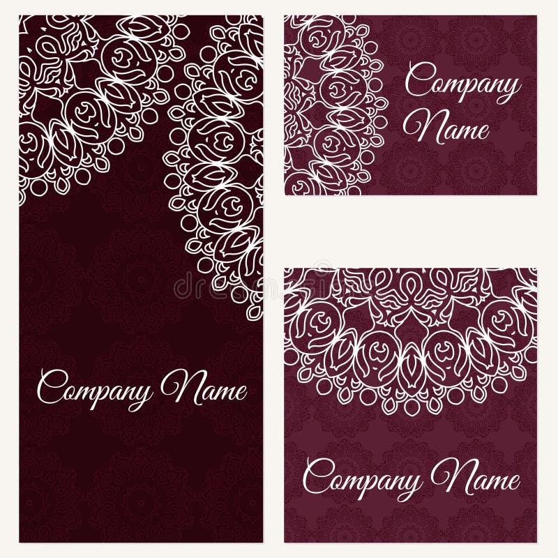 Business Cards Collection. Ornament for Your Design. Stock Vector ...