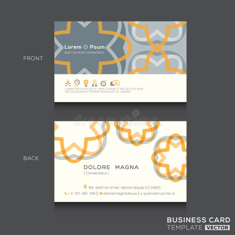 Single Sided Business Cards Template Stock Vector - Illustration of ...