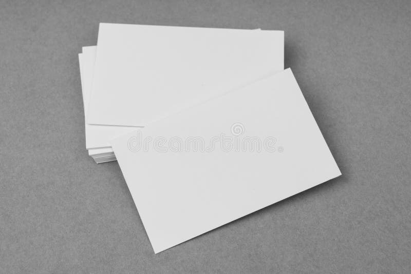 Business Cards on Gray Background . Stock Photo - Image of text, white ...