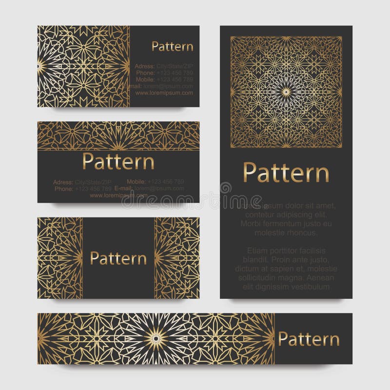 Business Cards Islamic Morocco Ornament. Stock Vector - Illustration of ...