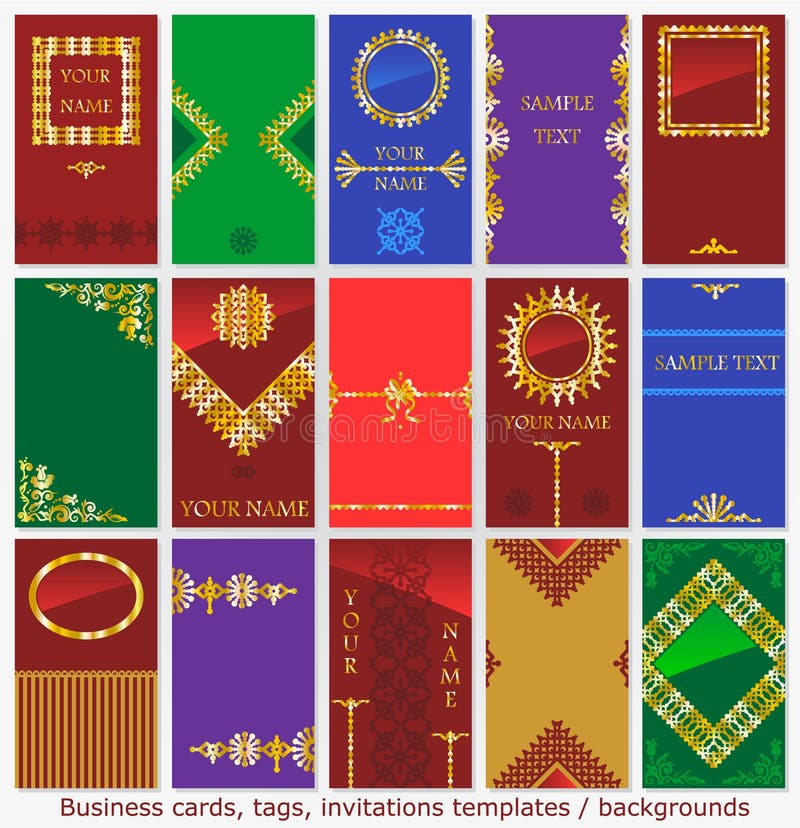 Business Cards, Labels, Invitations Templates Stock Vector ...