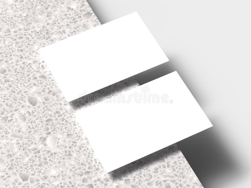 Business Cards Mock Up on Stone Stock Illustration - Illustration of ...