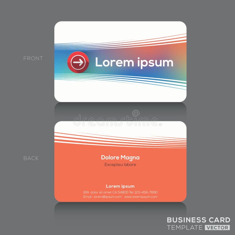 Business Cards Name Card Design Template Stock Vector - Illustration of ...