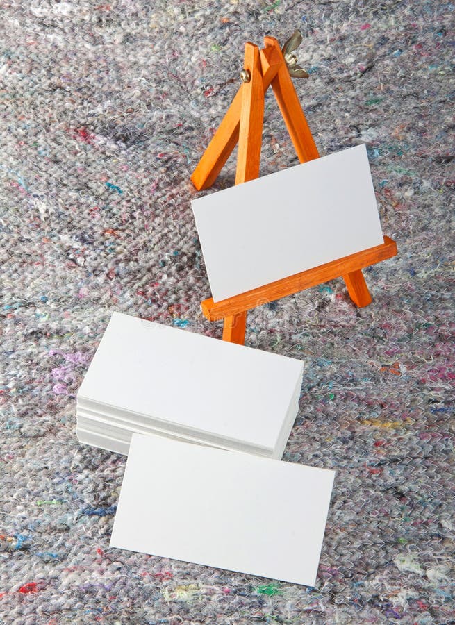 Business cards on a stand stock image. Image of company - 37785979