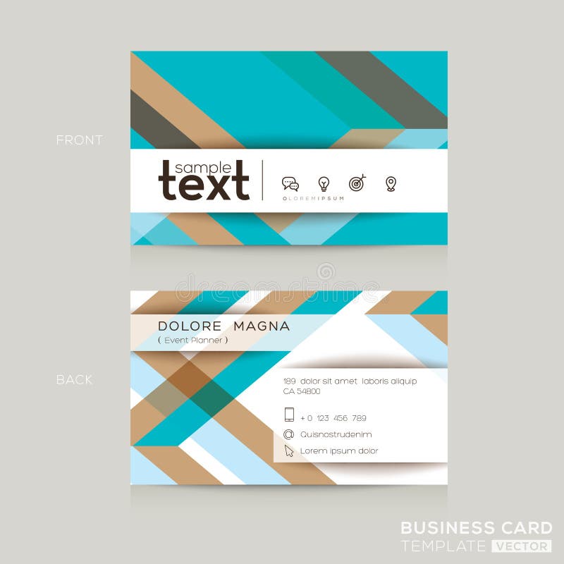 Business Cards Template with Abstract Colorful Banding Shape Background ...