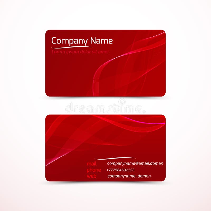 Business Cards, Template or Visiting Card Set. Stock Vector ...