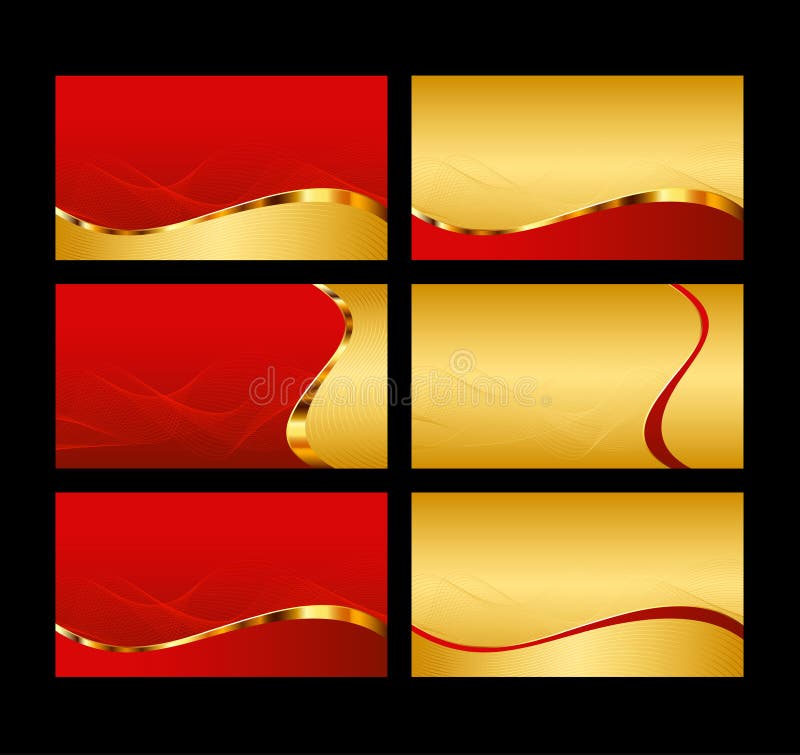 Gold Business Cards Templates Stock Vector - Illustration of company ...