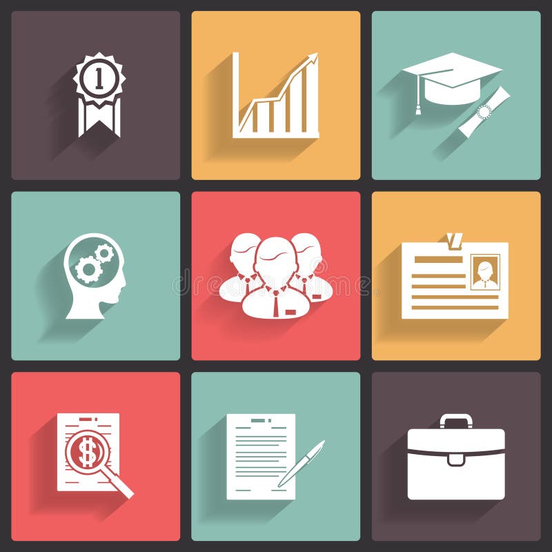 Business Career Life Cycle Icon Set, Vector Eps10 Stock Vector ...