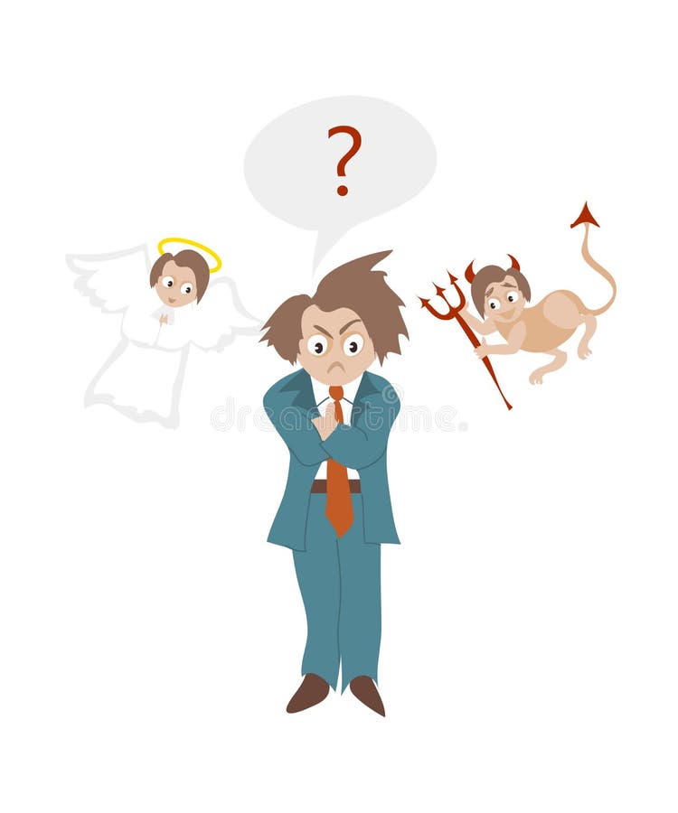 Devil of Workplace. Satan Boss Sitting in Office Stock Vector ...