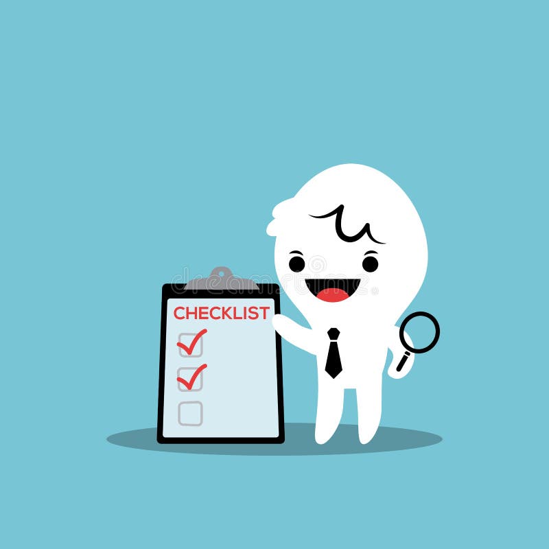 Checklist Cartoon Stock Illustrations – 18,529 Checklist Cartoon Stock ...