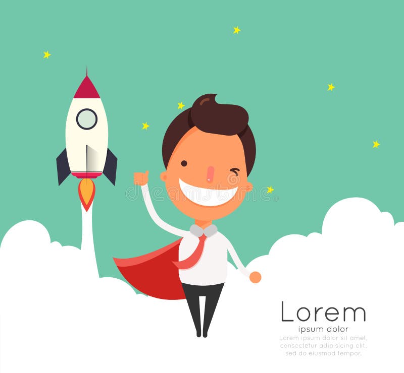 Business Cartoon Characters for Start Up Concept. Stock Illustration ...