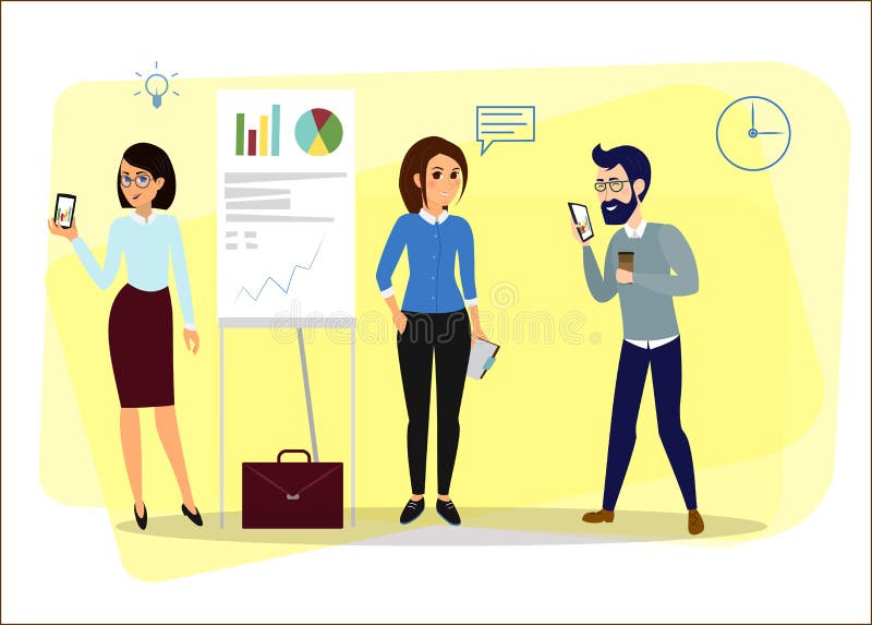 Business Cartoon Characters Stock Vector - Illustration of infograph ...