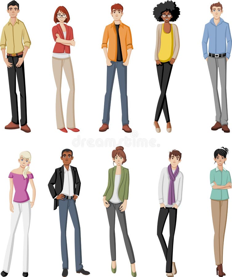 Cartoon young people stock vector. Illustration of people - 26929935