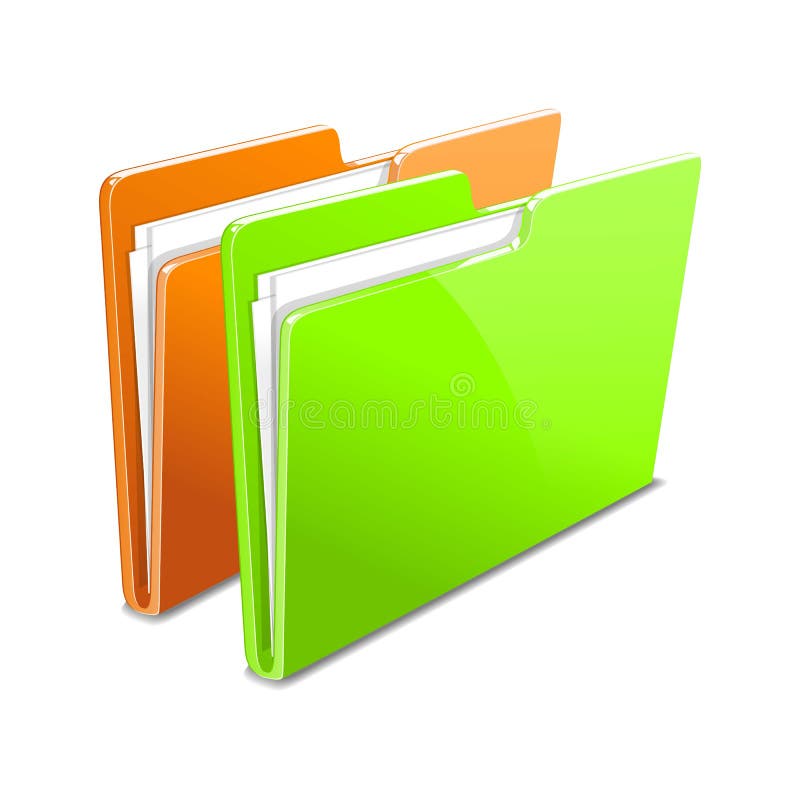 Business Case Color Documents File Folder Manager Stock Vector ...