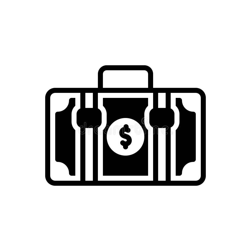 Black Solid Icon for Business Case, Case and Work Stock Illustration ...