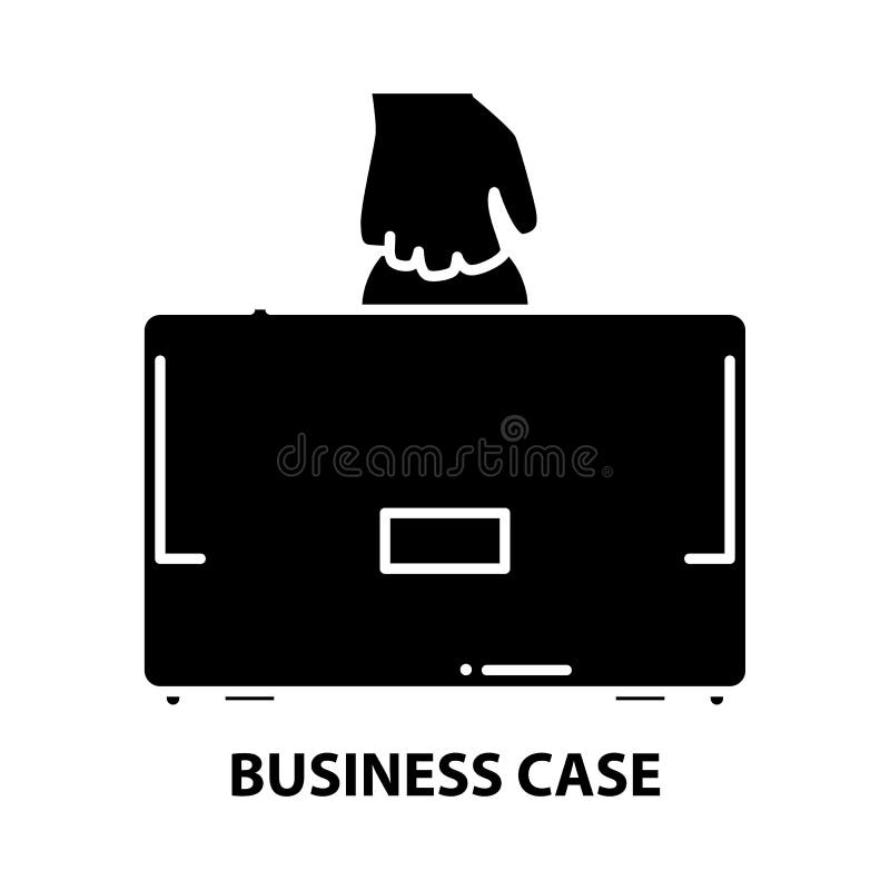 Business Case Icon, Black Vector Sign with Editable Strokes, Concept ...