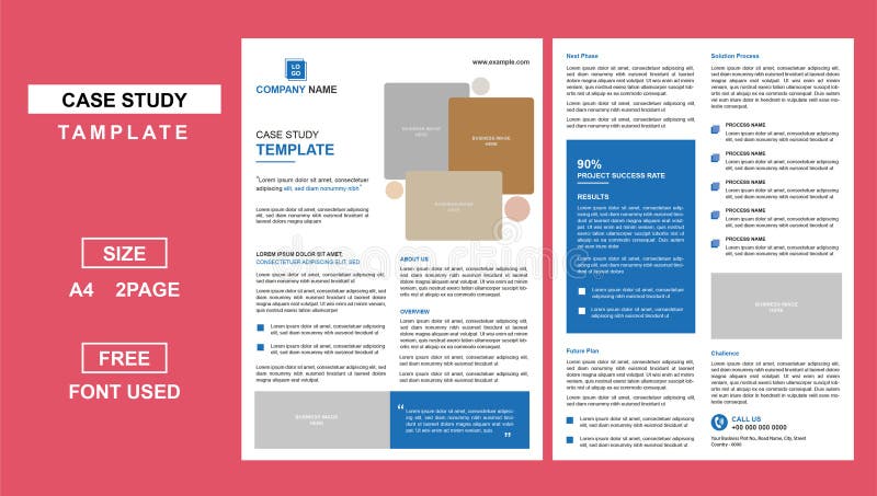 Business Case Study Template Design Stock Vector - Illustration of ...