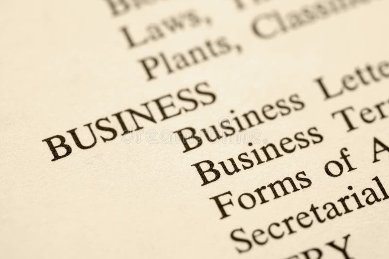 Business definition stock image. Image of language, encyclopedia - 1445253