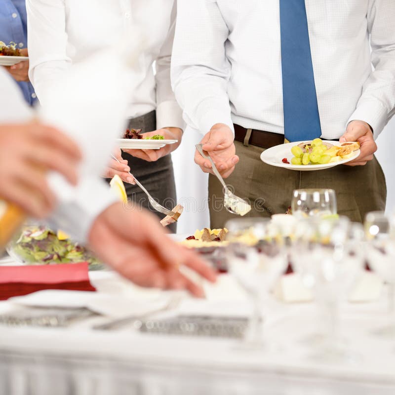Catering Service Waiter, Waitress Business Event Stock Photo - Image of ...