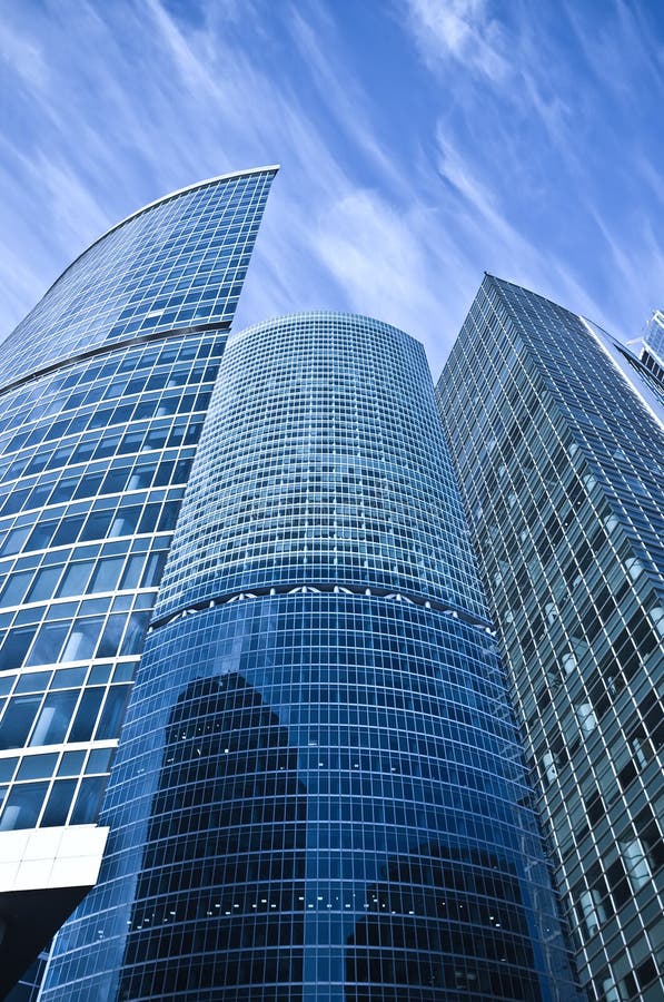 Corporate Office Skyscrapers Perspective Stock Photo - Image of ...