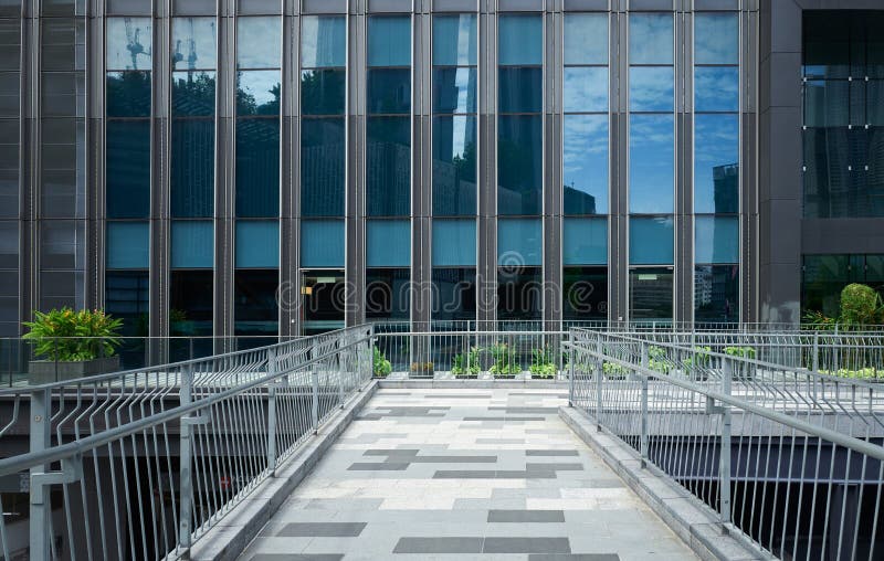 Business Center and Pedestrian Bridge Editorial Photography - Image of ...