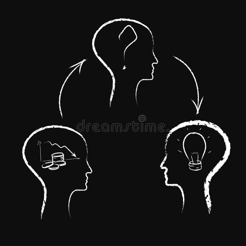 Business Chalk Decision Hand Draw Stock Illustration - Illustration of ...