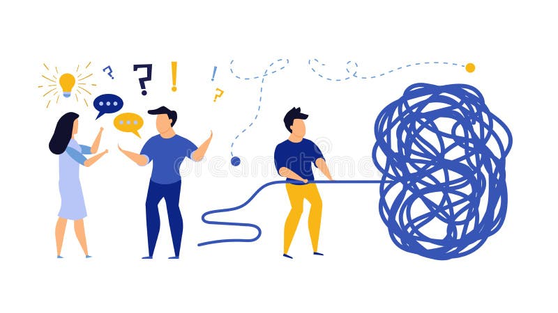 Business Progress Man and Woman Vector Success Challenge Employee ...