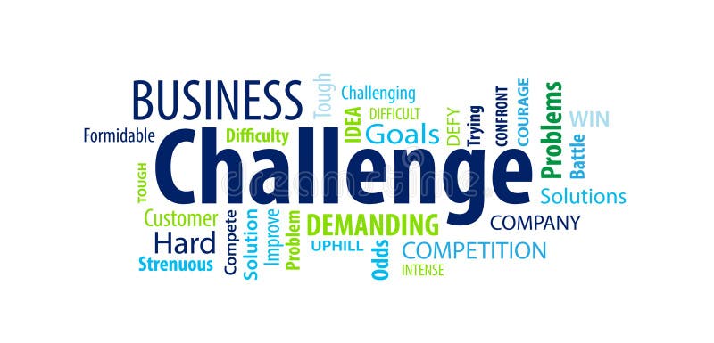 Challenge Word Barricade Overcome Adversity Difficulty Stock ...