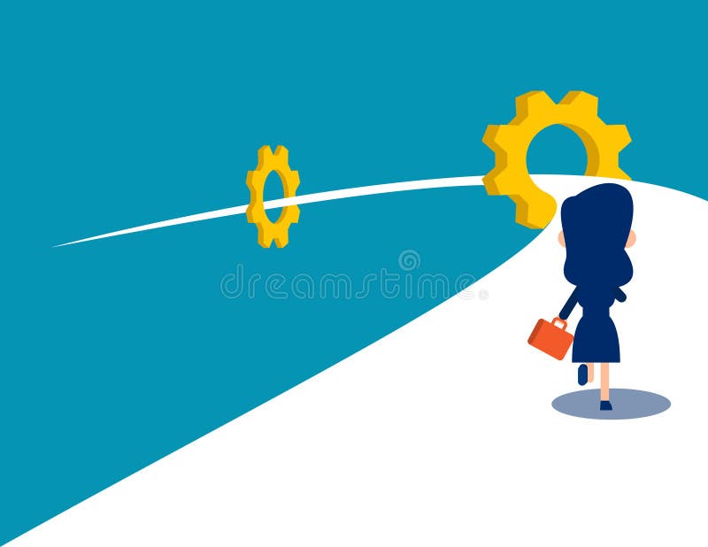 Business Character Run To Goal. Business Vector Illustration Stock ...