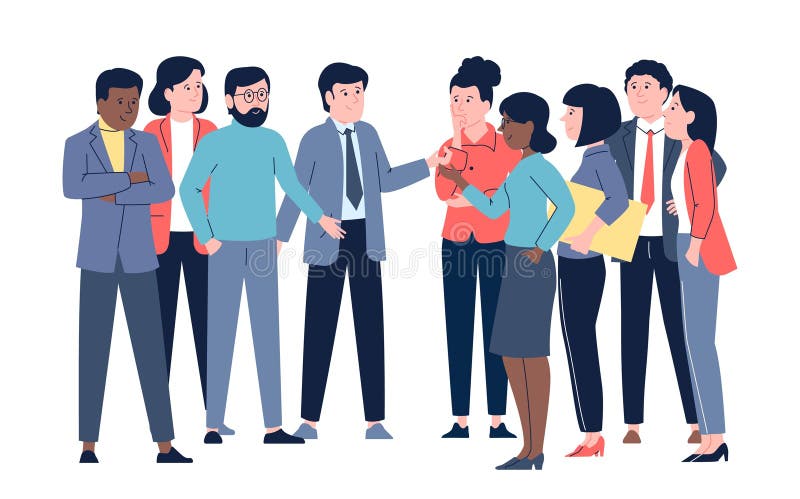 Business Characters Discuss Ideas, Problems or New Project. Active ...