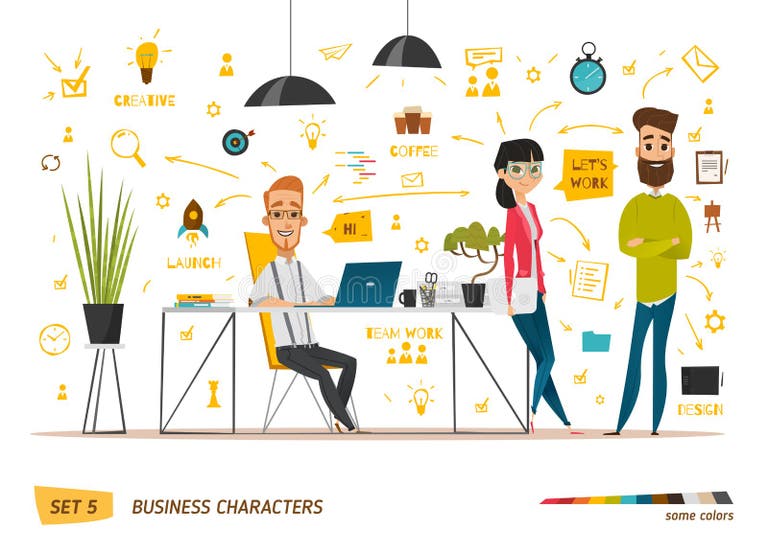 Cartoon Business Scene Infographics Stock Illustrations – 508 Cartoon ...