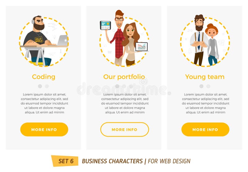 Business characters set. stock vector. Illustration of concept - 71194275