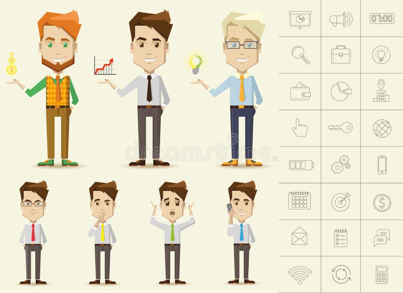 Business characters stock vector. Illustration of company - 60823865