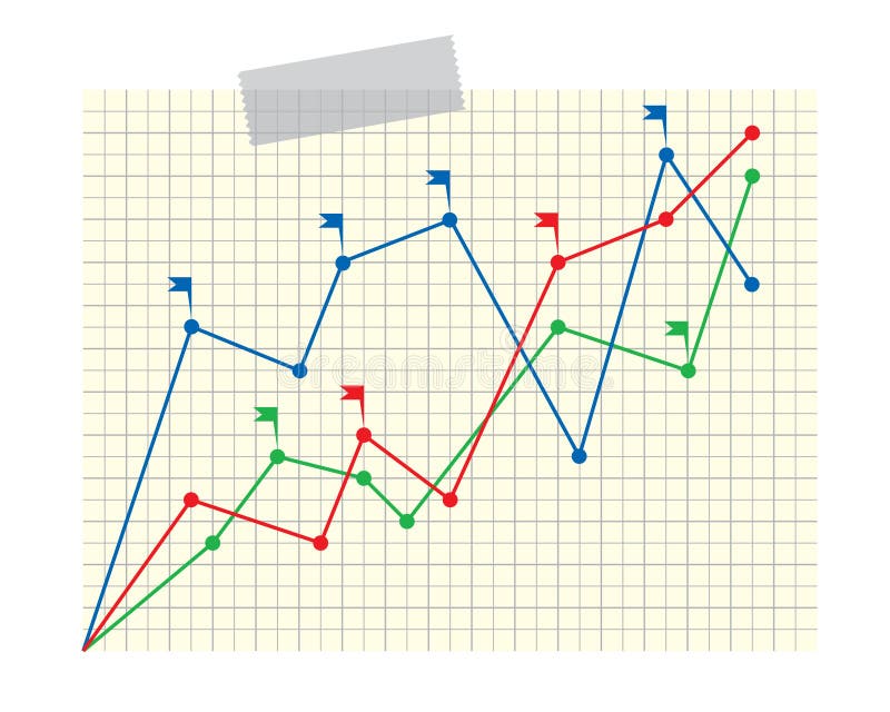 Up and down business chart stock photo. Illustration of statistics ...