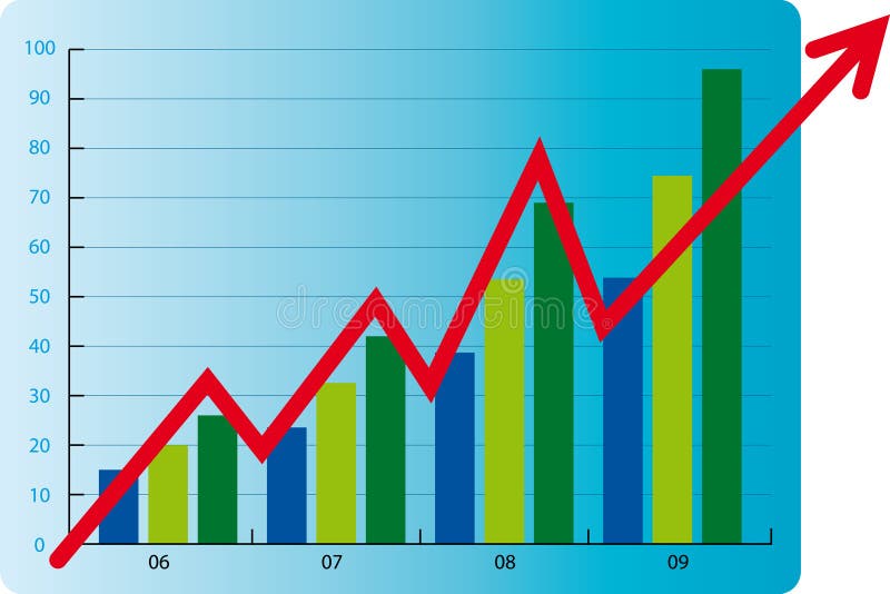 Business Growth graph stock vector. Illustration of growth - 2350088